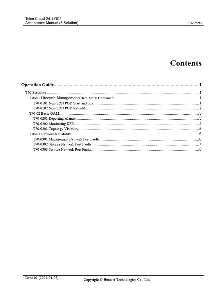 Telco Cloud Solution 24.1.RC1 Acceptance Manual (7 Solution) | PDF ... Telco Cloud Solution 24.1.RC1 Acceptance Manual (7 Solution) | PDF ...