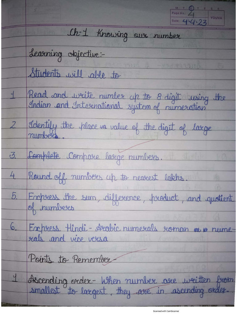 ch1 Class 6 Knowing Our Numbers | PDF