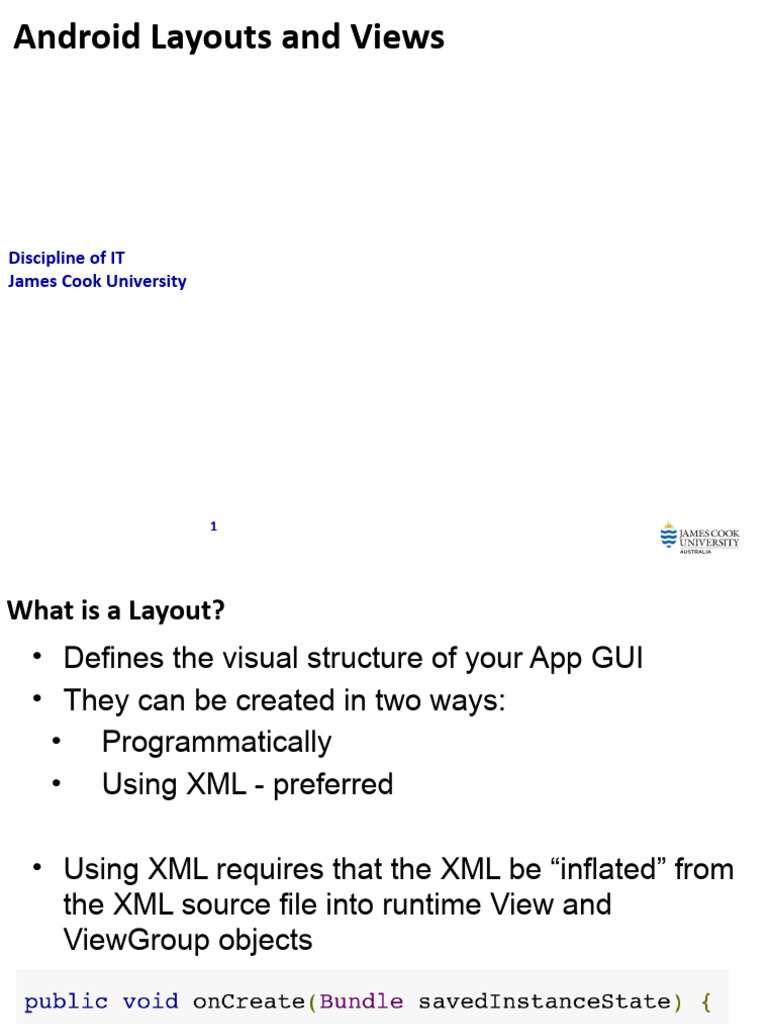wk4 - Layouts | PDF | Xml | Class (Computer Programming)