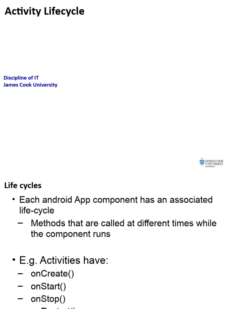Understanding Android Activity Lifecycle | PDF | Android (Operating ...
