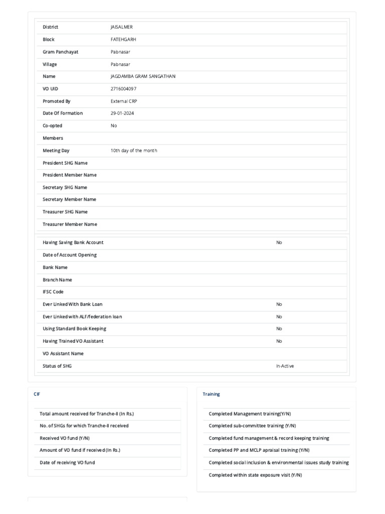 CBO Report Rajeevika | PDF