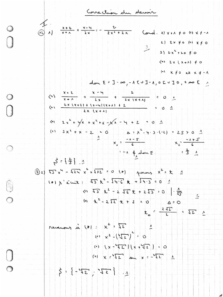 Correction Du Devoir I, 1 | PDF