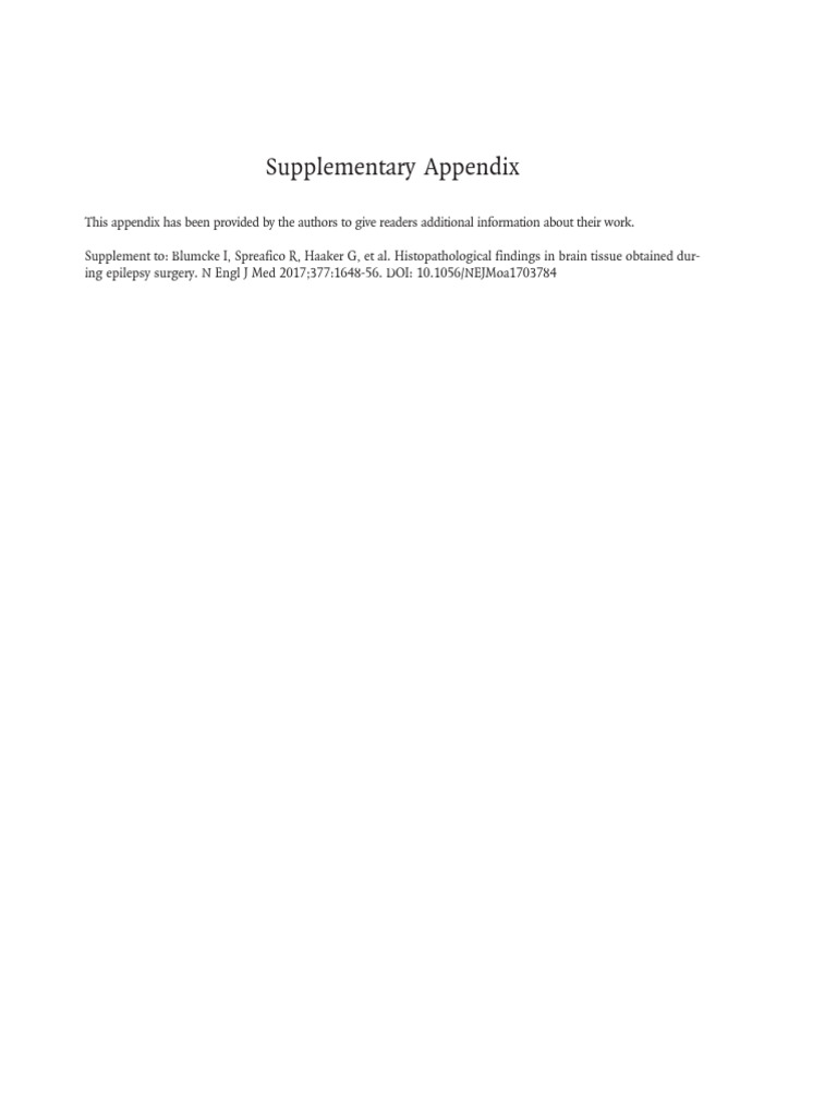 Supplementary Appendix Pdf Doctor Of Medicine Neurology