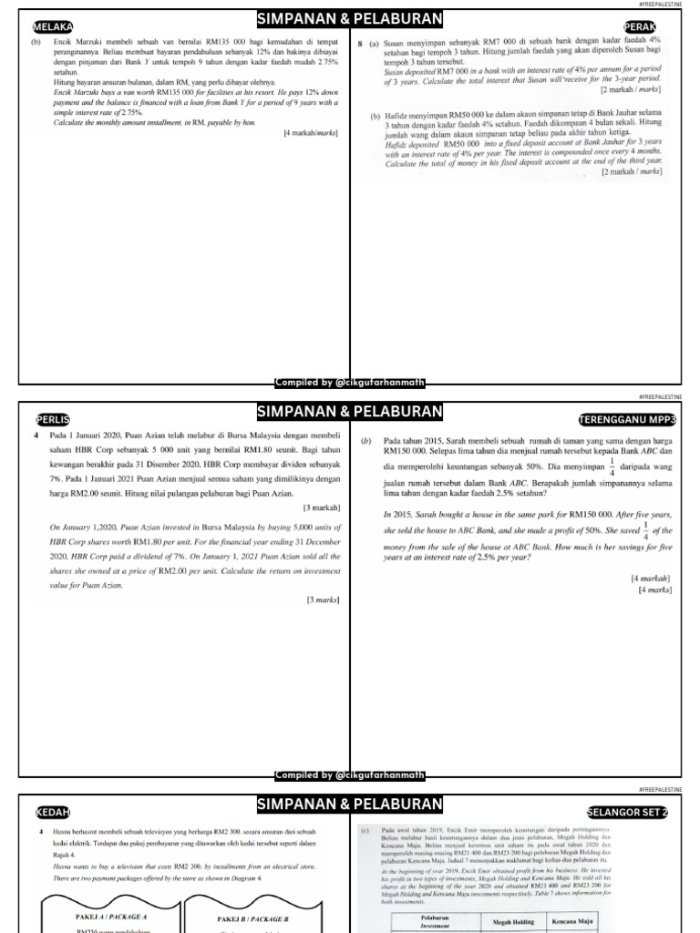 C3 Consumer Mathematics Savings and Investments, Credit and Debt | PDF
