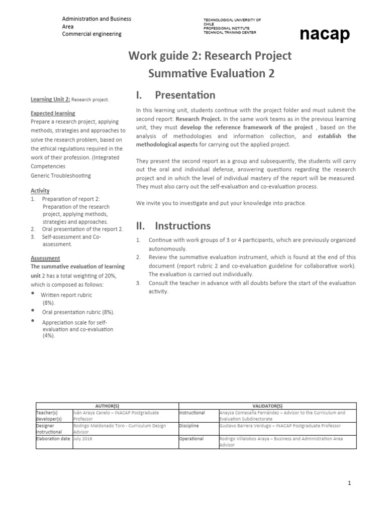 Research Project Guide for Students | PDF | Methodology | Evaluation