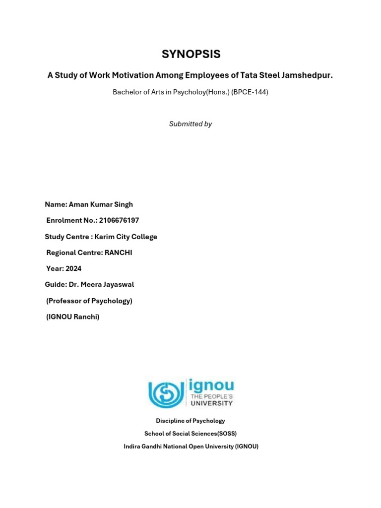 Work Motivation Questionnaire | Download Free PDF | Motivational ...