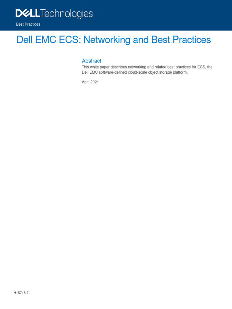 h15718 Ecs Networking BP WP | PDF | Network Topology | Computer Network