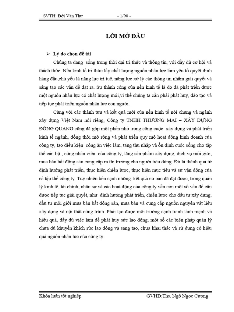 (123doc) Thuc Trang Quan Tri Nguon Nhan Luc Tai Cong Ty TNHH TM XD Dong ...
