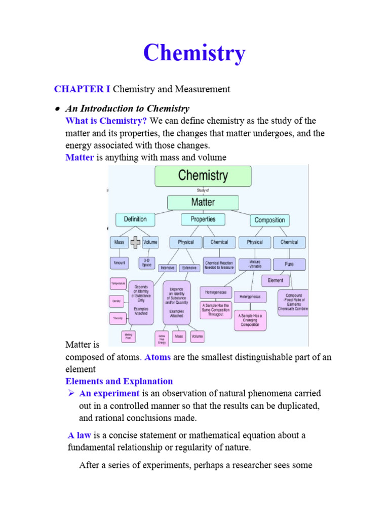 Chemistry Fundamentals and Measurements | PDF | Mixture | Chemical ...
