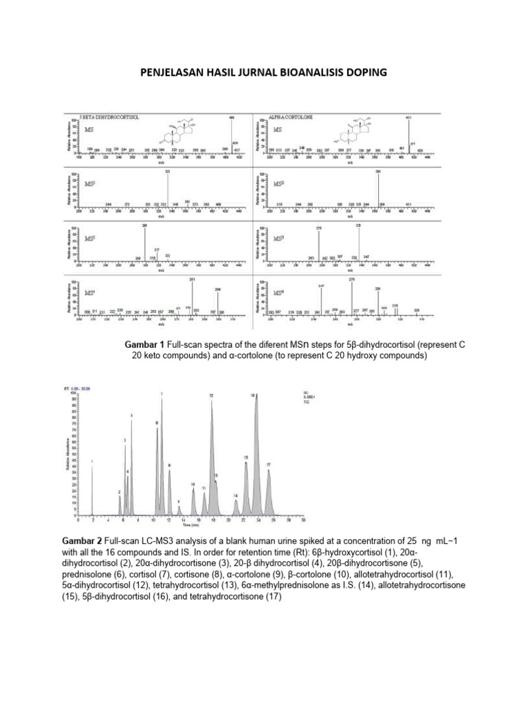 Penjelasan Hasil Bioanal Doping | PDF