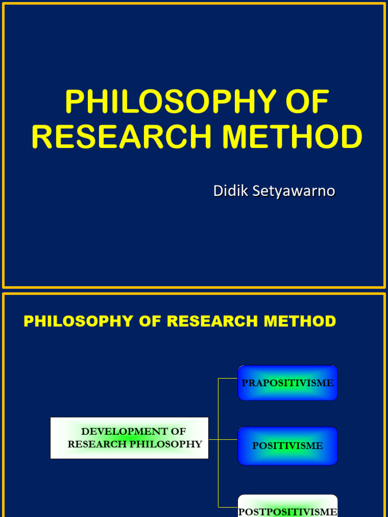 Philosophy of Research Methods | PDF | Level Of Measurement | Methodology