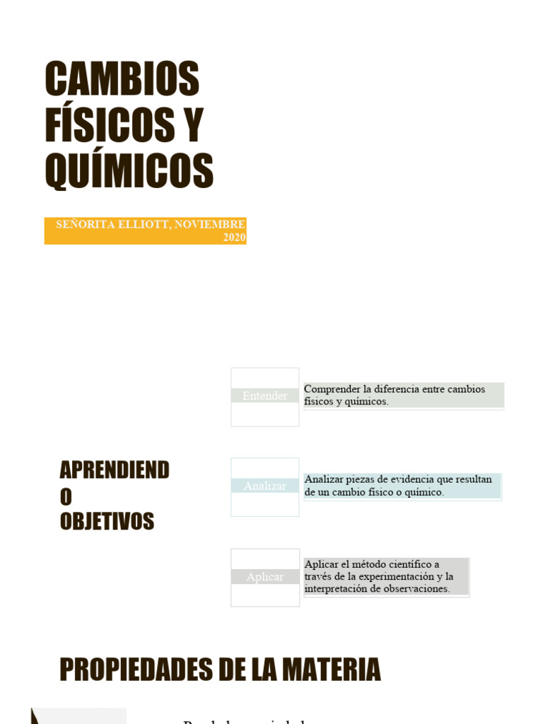 Cambios Físicos/químicos | PDF | Química | Importar