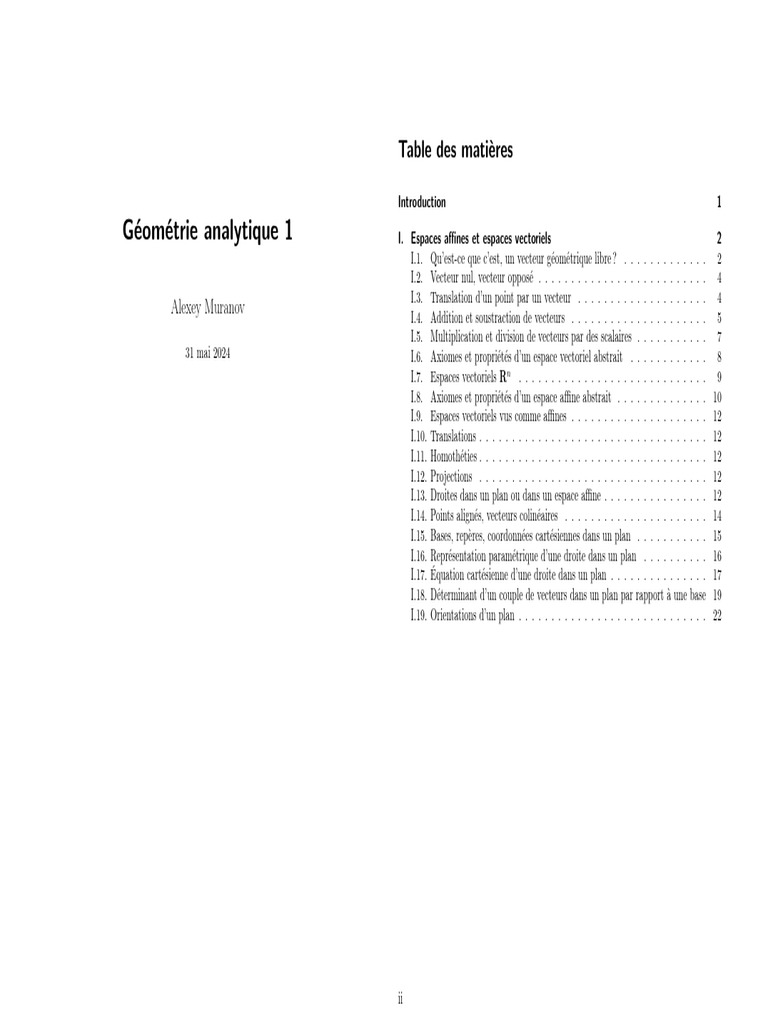 Géométrie analytique affine expliquée | PDF | Droite (mathématiques ...