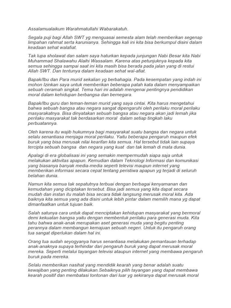 Ceramah XI Tbu | PDF