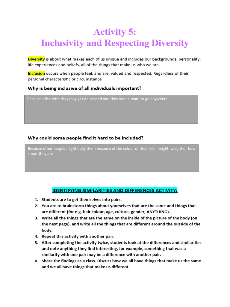 PDHPE Term 3 Week 5 Activity 5 | PDF | Behavior | Psychology
