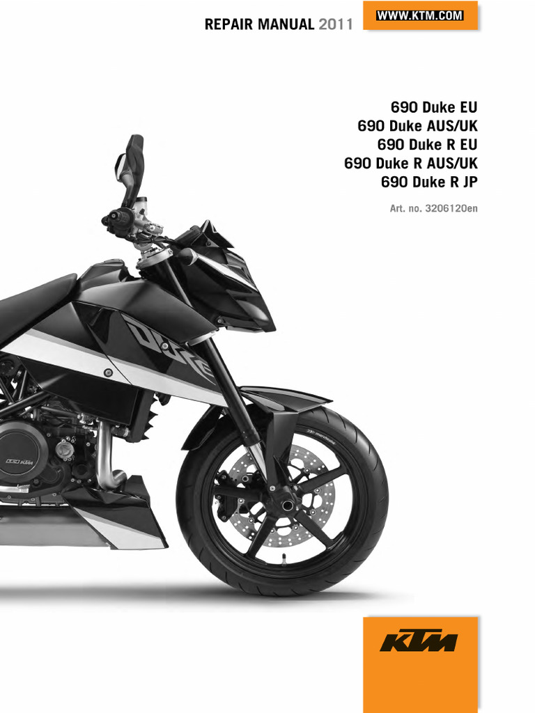2011 KTM 690 Duke Service Repair Manual | PDF