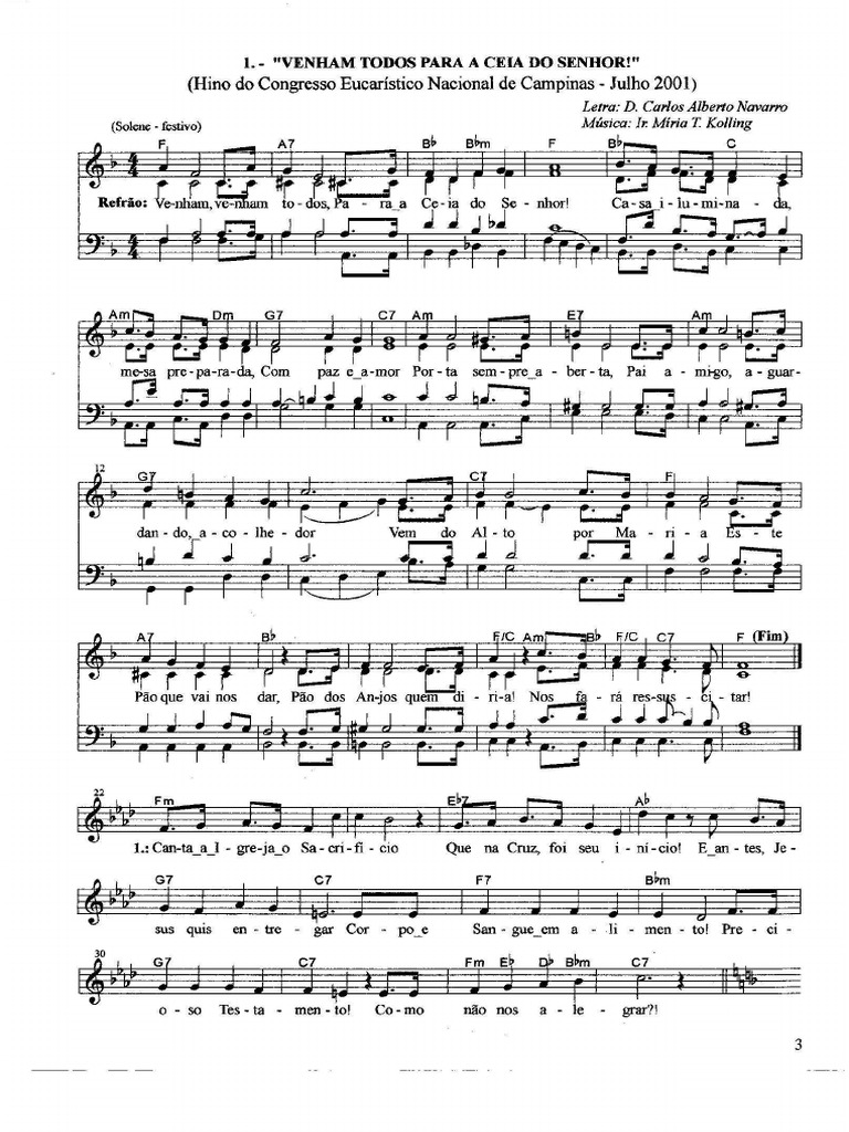 Venham Todos Partitura | PDF
