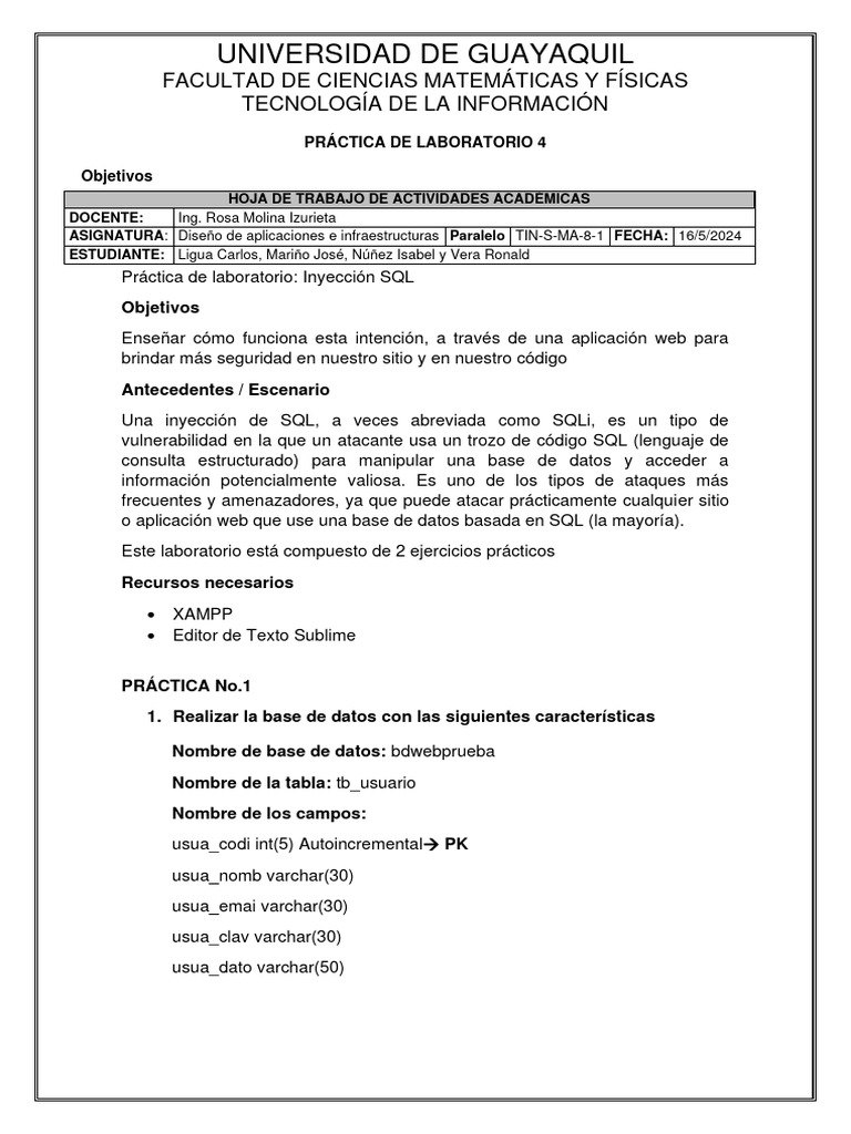Practica de Laboratorio4 | PDF | SQL | Bases de datos