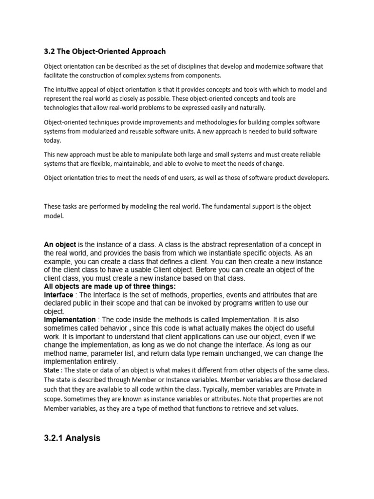 The Object Oriented Approach | PDF | Class (Computer Programming) | Object Oriented Programming