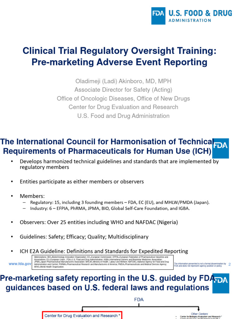 Lecture 3 - Severe Adverse Event Reporting | PDF | Pharmacovigilance ...