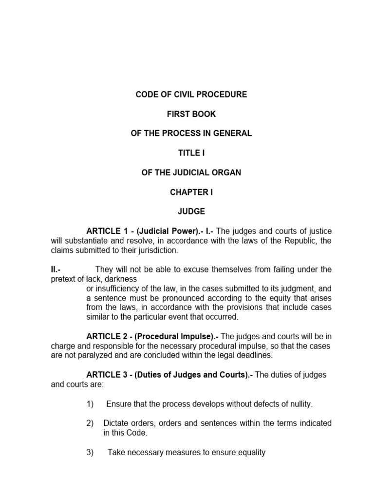 LAW 12760 Code of Civil Procedure BOLIVIA | PDF | Lawsuit | Judge