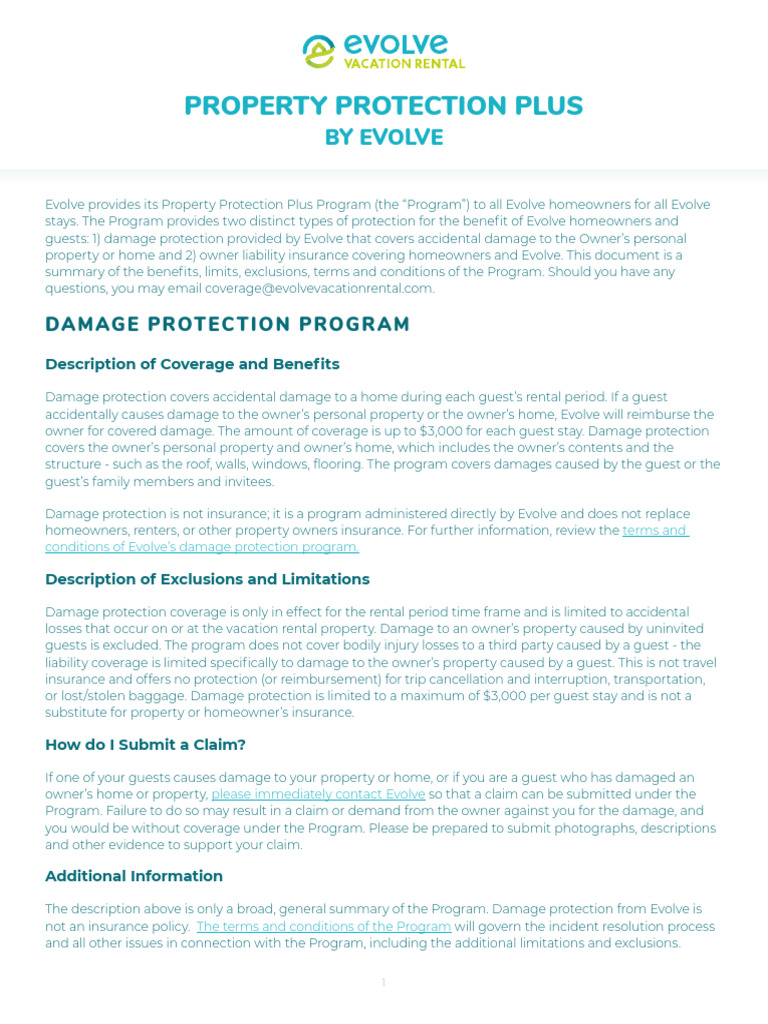 Evolve SummaryofCoverages | PDF | Insurance | Liability Insurance