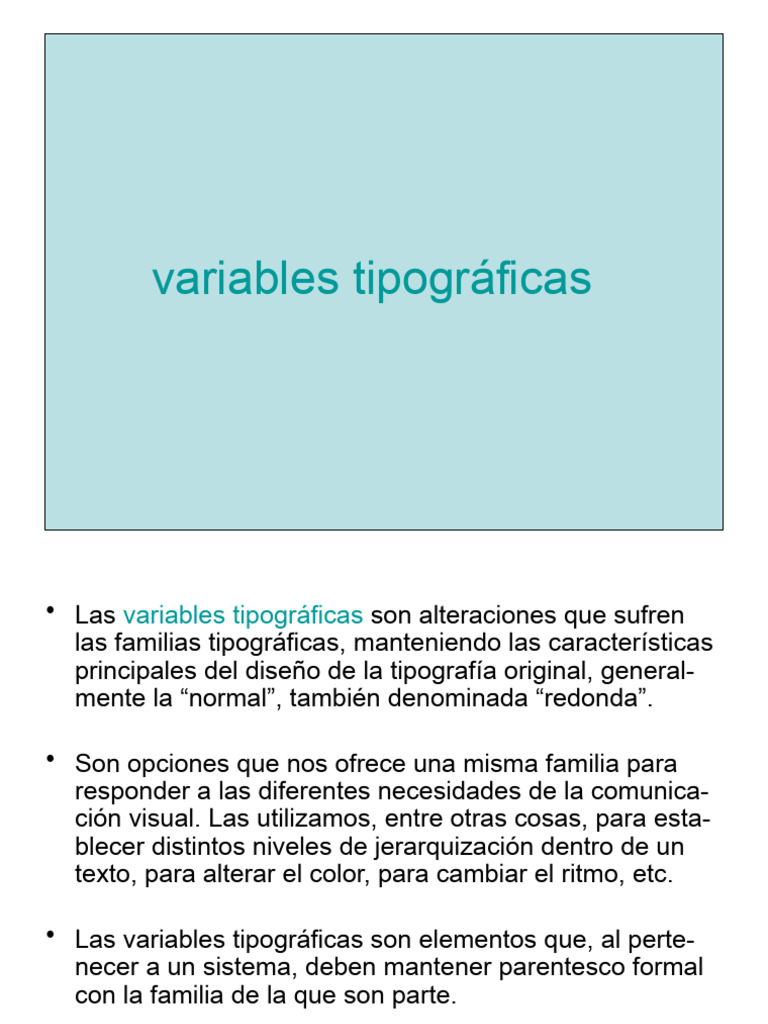 Variables Tipográficas SOLO | PDF | Tipografía | Color