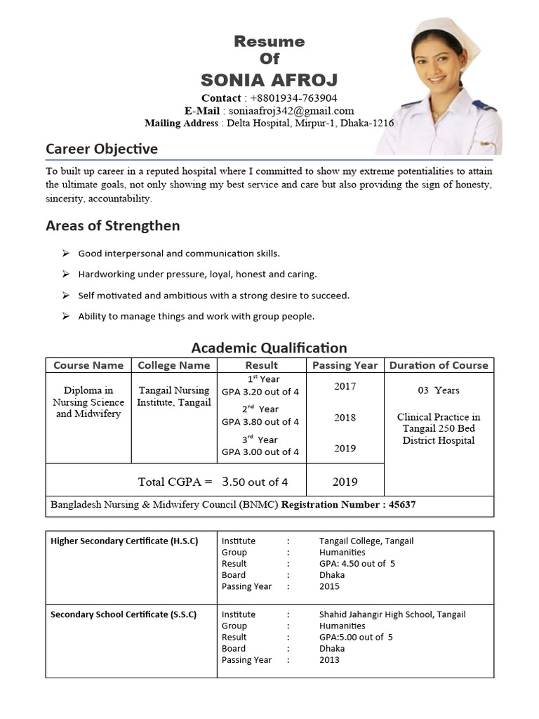 Standard Style (CV Code - SS-181) | PDF | Intensive Care Unit | Nursing