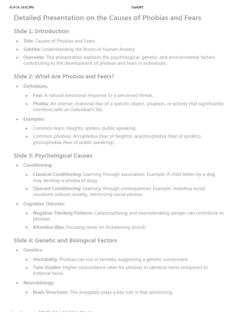 Phobia and Fear of People | PDF | Phobia | Fear