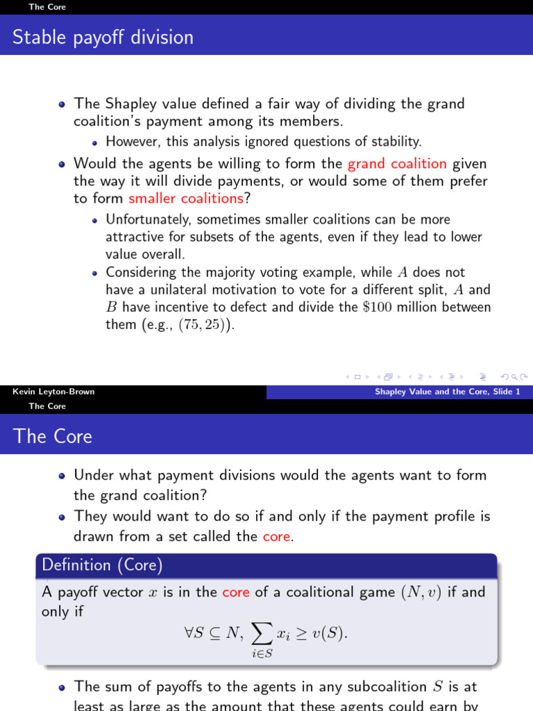 12 2 Shapley Value And The Core Part2 Pdf Auction Economics Of