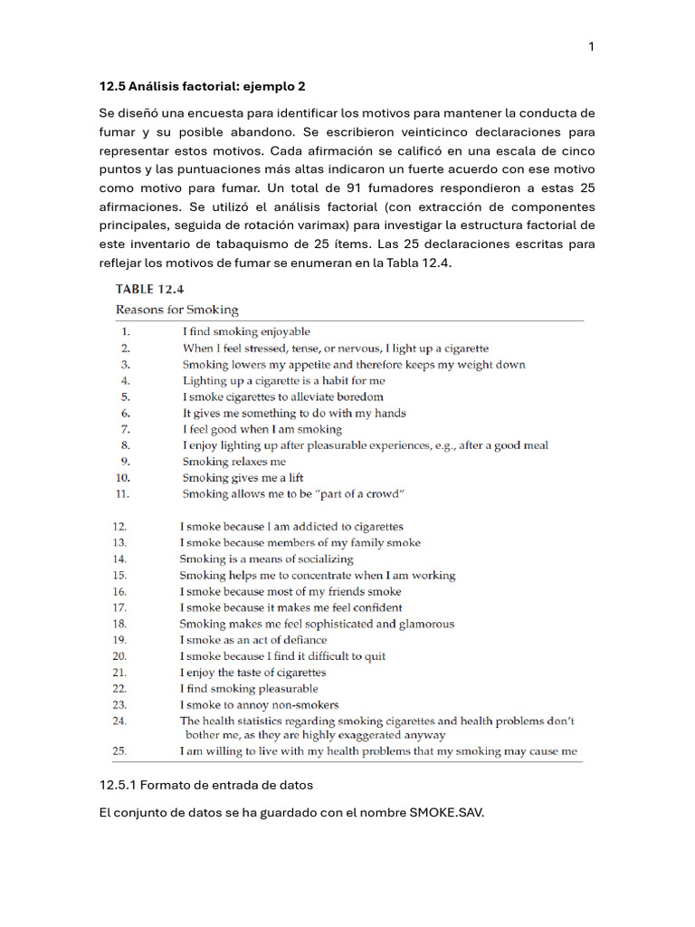 Af Ejm 2 | PDF | De fumar | Análisis factorial