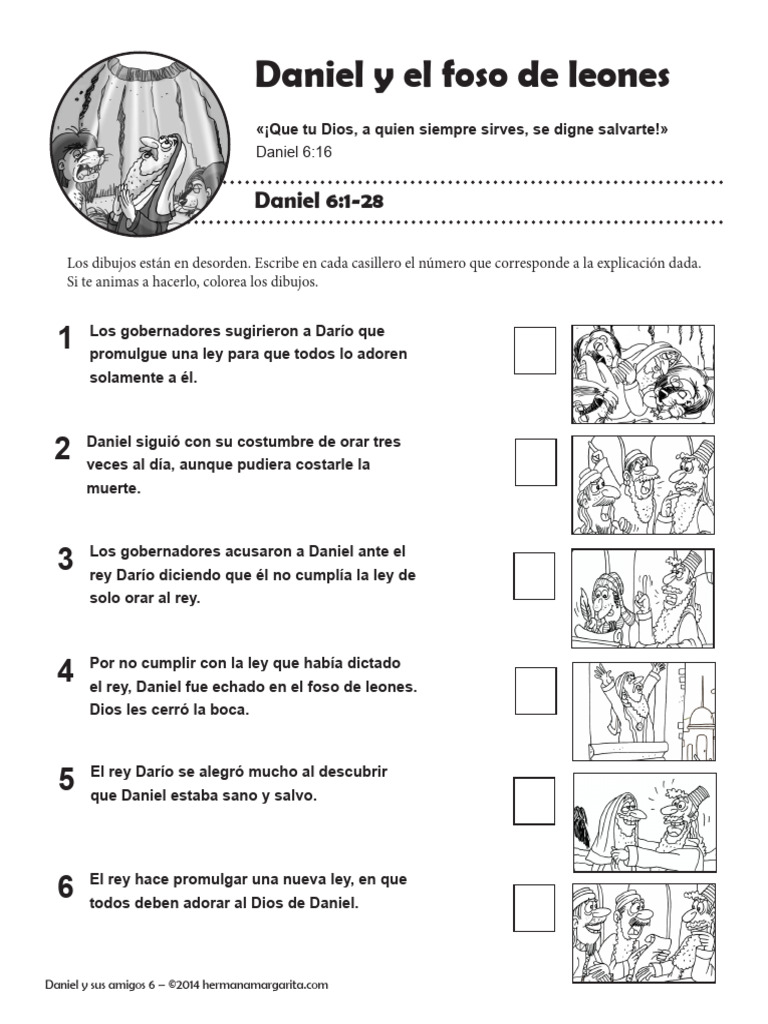 Actividades sobre Daniel en el foso de leones | PDF