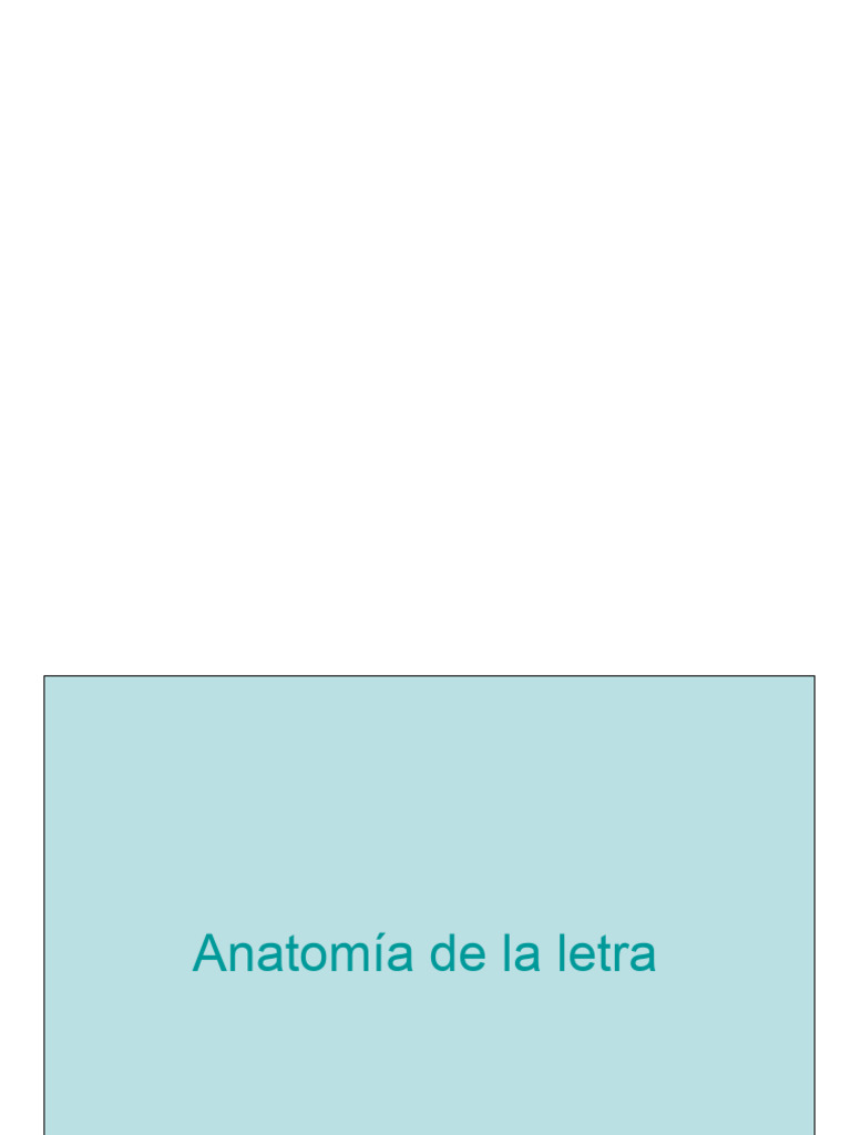 ANATOMÍA DE LA LETRA 3. Partes de Las Letras | PDF | Serif | Impresión