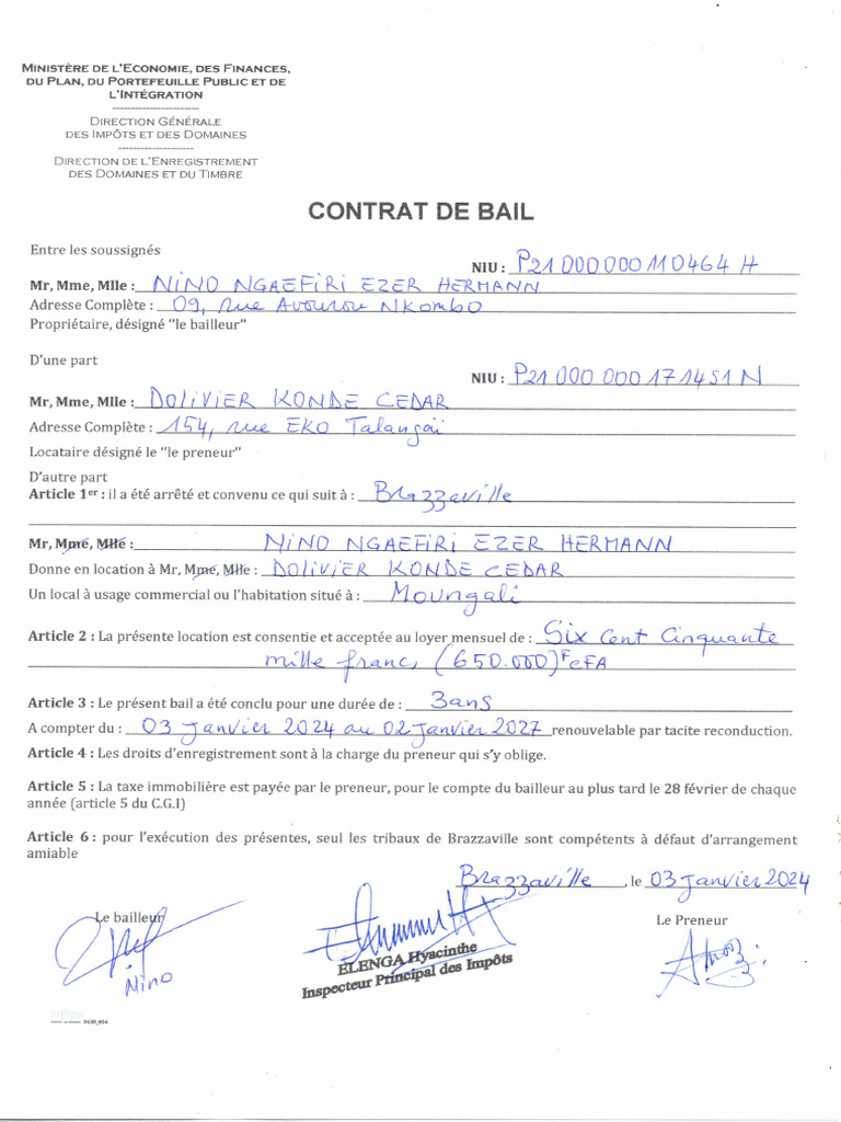 CONTART DE BAIL | PDF