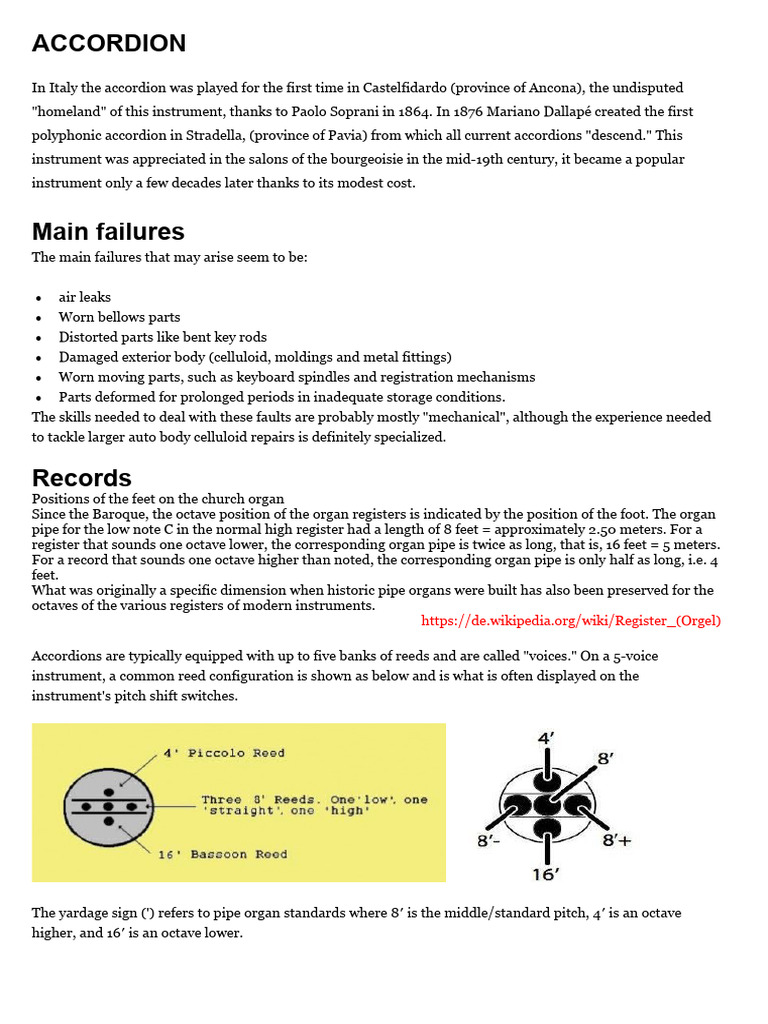 ACCORDION TUNING NOTE by NIIMAK | PDF | Pitch (Music) | Harmonic