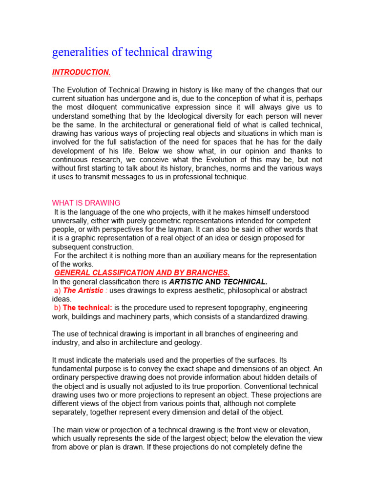 Evolution of Technical Drawing | PDF | Drawing | Technical Drawing