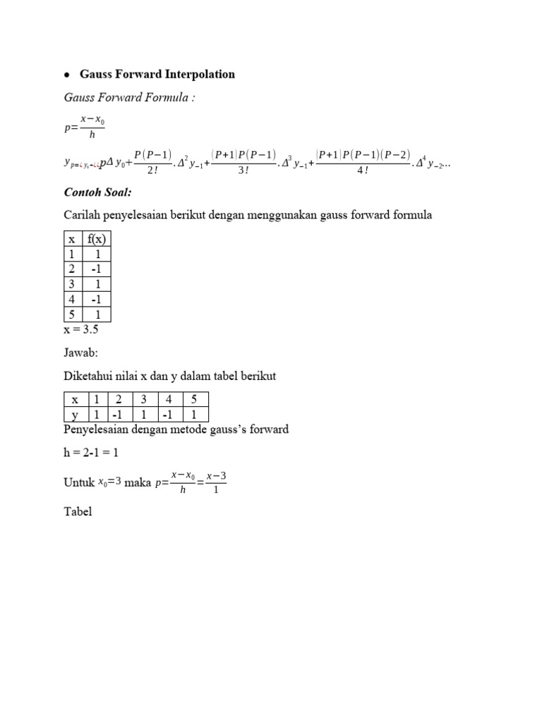 Gauss Forward, Backward Interpolation, Dan Bessel | PDF Gauss Forward, Backward Interpolation, Dan Bessel | PDF