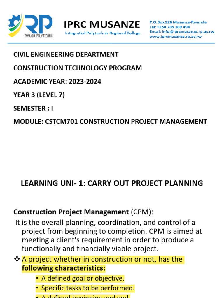CSTCM701 Construction Project Management | PDF | Project Management