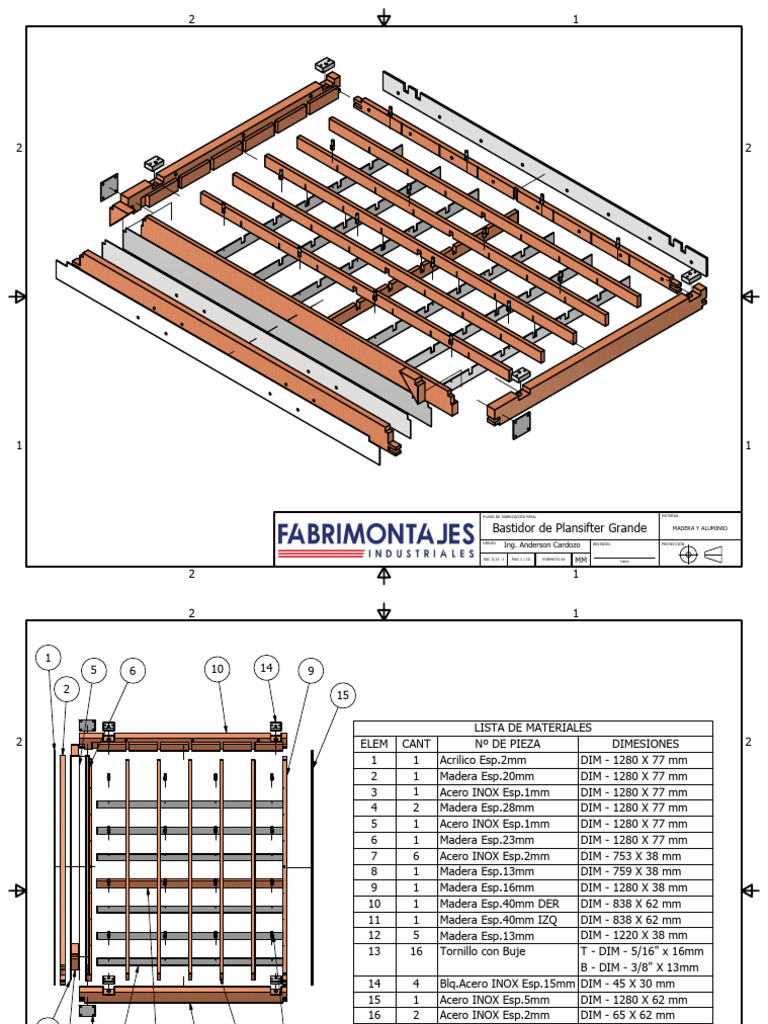 Planos Bastidor de Plansifter Grande | PDF