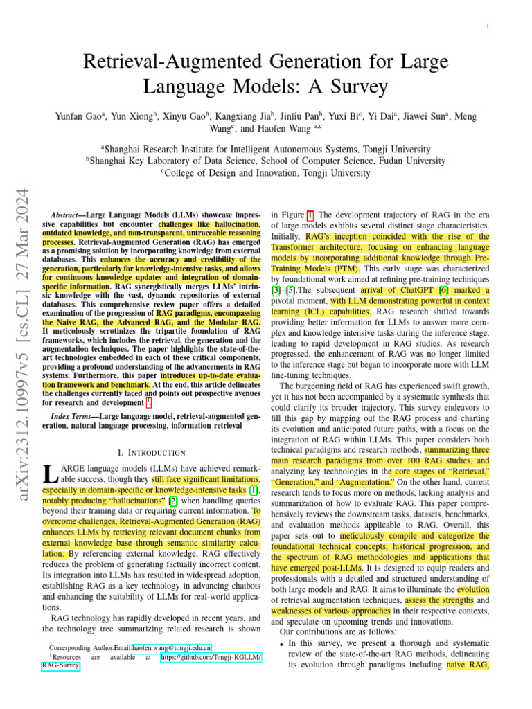 01rag For LLM A Survey | PDF | Information Retrieval | Databases