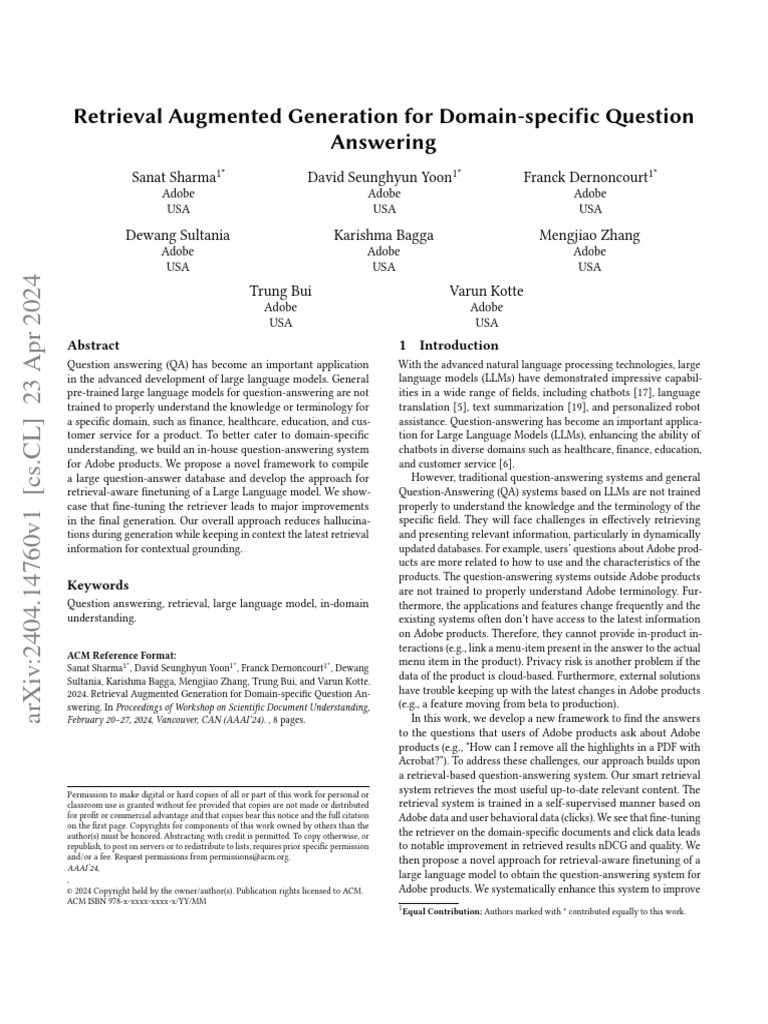 10rag For Domain Specific Question Answering | PDF | Information Retrieval | Computing