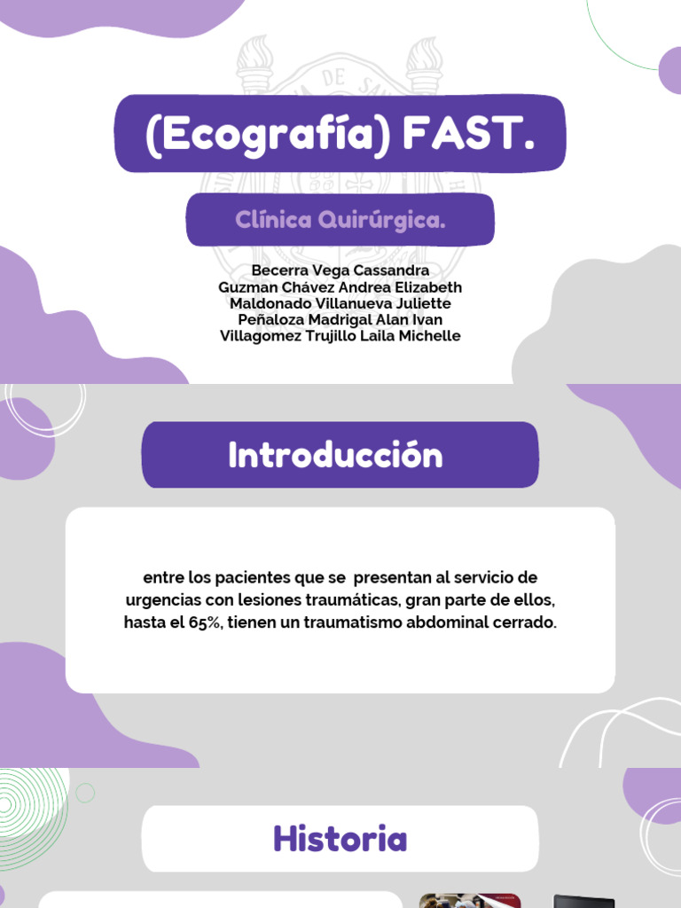 E Fast | PDF | Ultrasonido médico | Medicina CLINICA