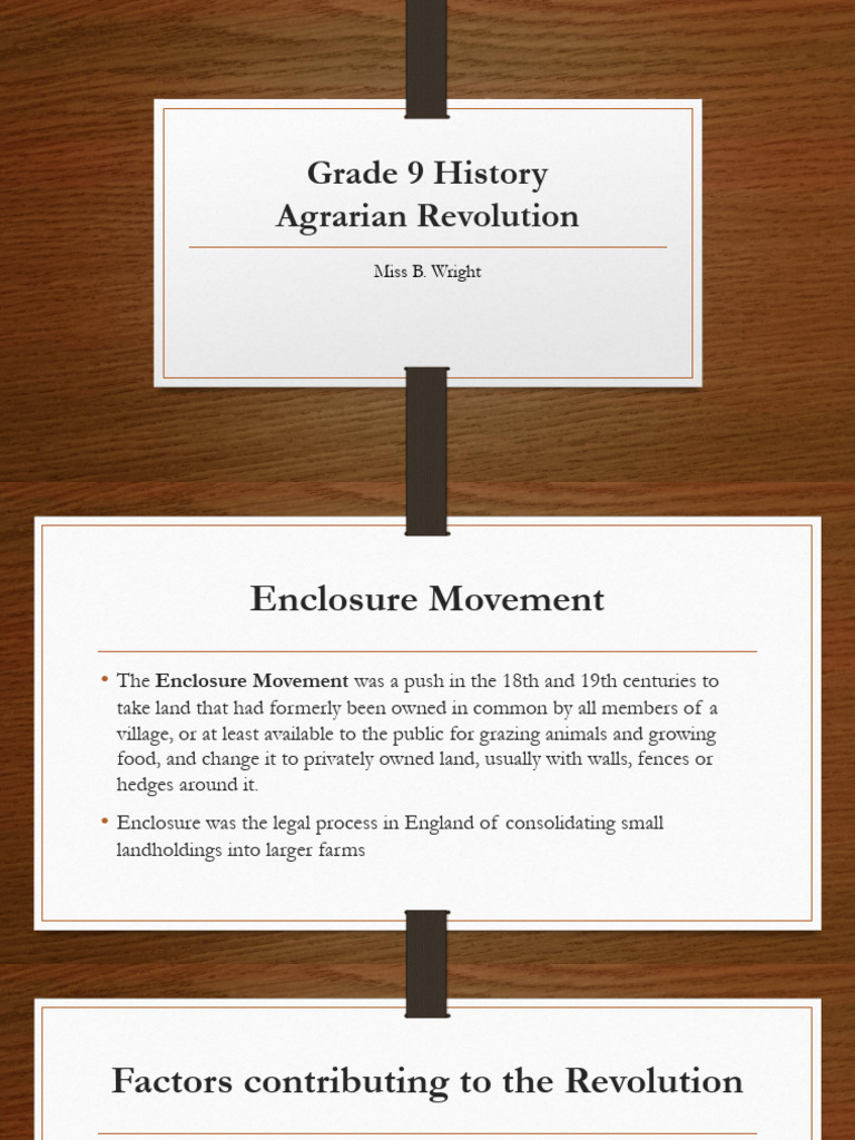 Agrarian Revolution Week 3 | PDF