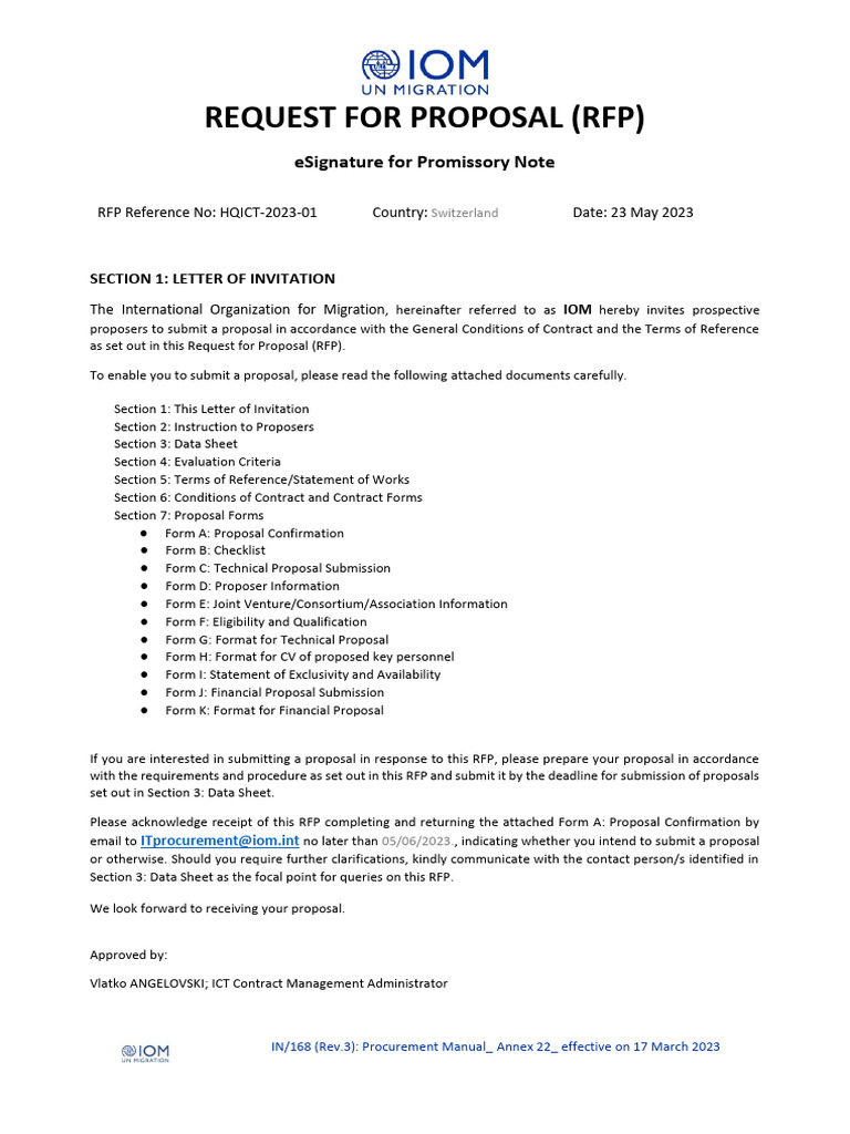 Annex 22 TMP RFP Esignature-3 | PDF | Request For Proposal | Evaluation