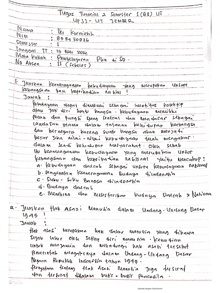 IKE KURNIASIH - 858930536 - TT 2 - PKN | PDF