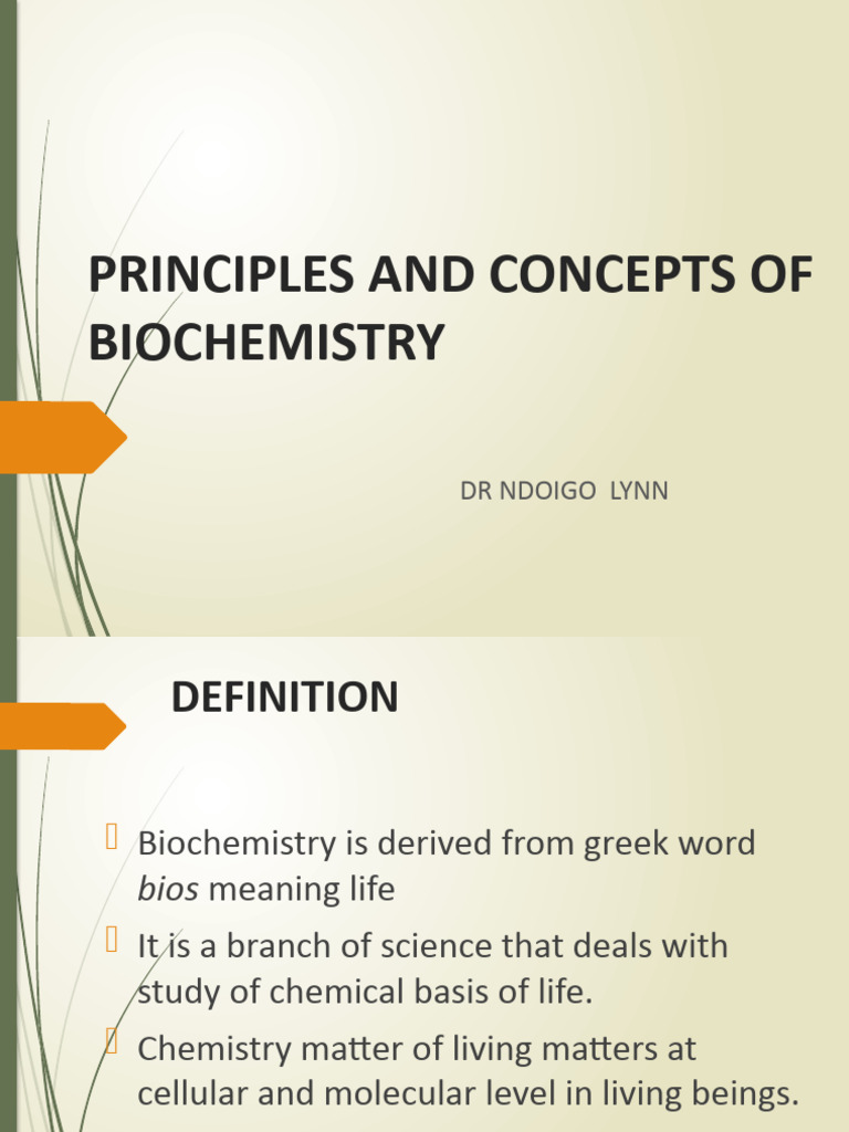 Biochemistry 1 Lesson 1 and 2 (Principles of Biochemistry) | PDF ...