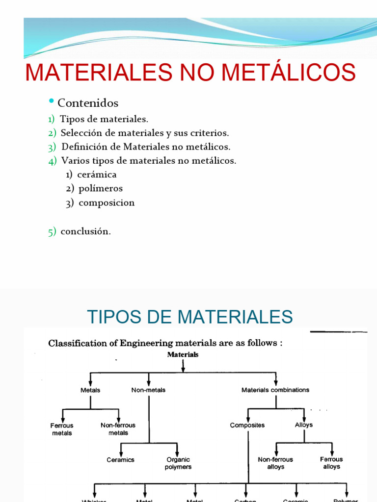 Materiales No Metálicos Utilizados para Elementos de Máquinas. | PDF ...