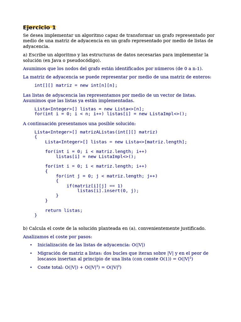 Tema 4 Ejercicios | PDF | Matemáticas Aplicadas | Algoritmos