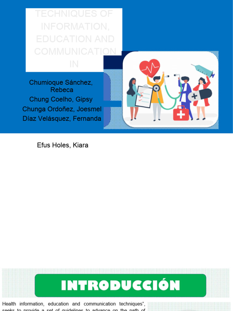 Topic 11-Health Information, Education and Communication Techniques ...