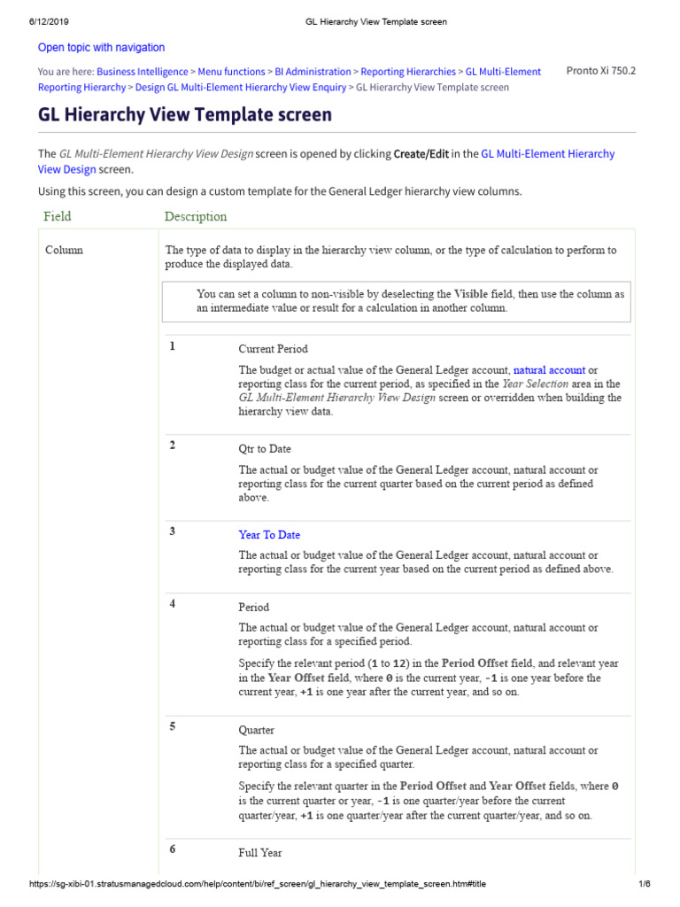 GL Hierarchy View Template Guide | PDF | Decimal | Significant Figures